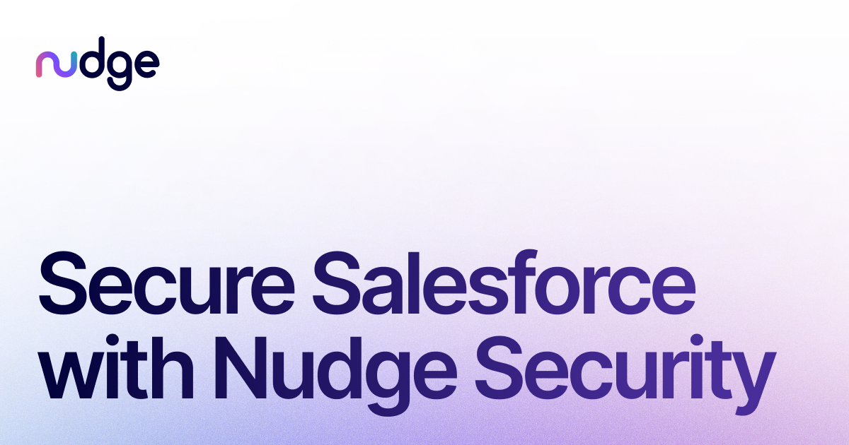 Salesforce SSPM Solution - Nudge Security